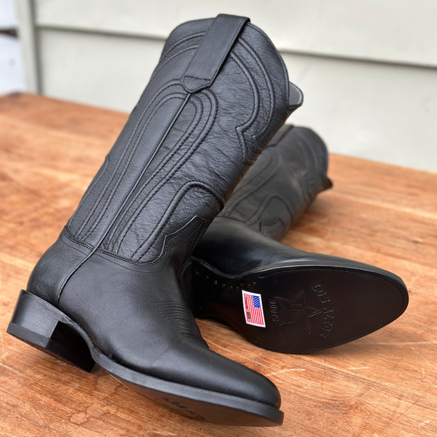 Los Altos Mens Boots Belmont Black Round Toe – The Little Ranch