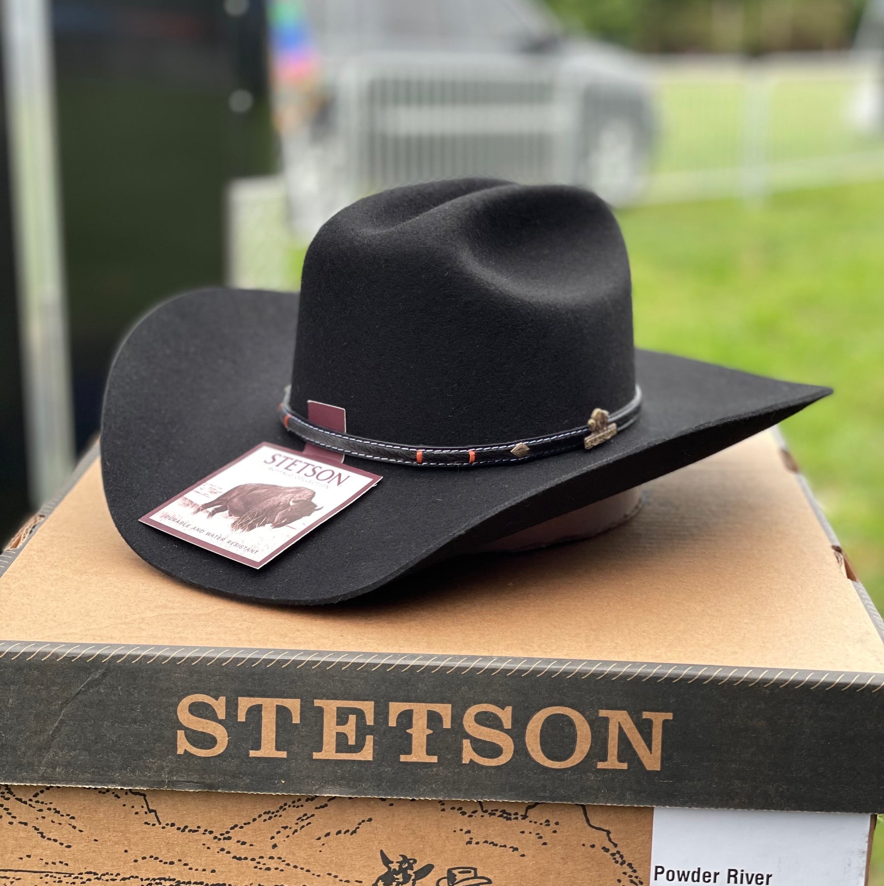 STETSON POWDER RIVER 4X BUFFALO FUR FELT HAT BLACK – The Little Ranch